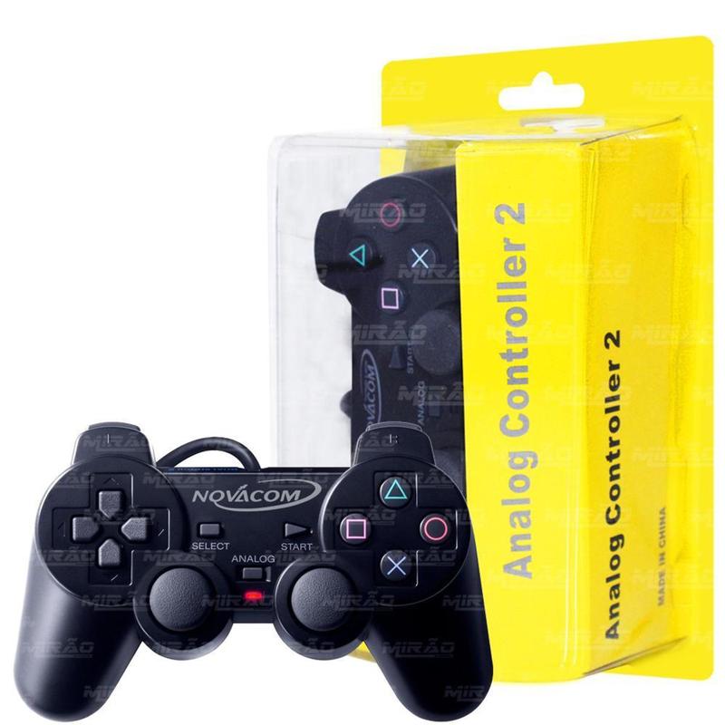 Controle Joystick PS2 Analógico - Novacom - Hardline - Outros Games ...