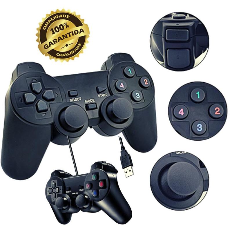 Controle Manete Joystic Usb Dual Shock Analogico Pc Ps2 - Online ...