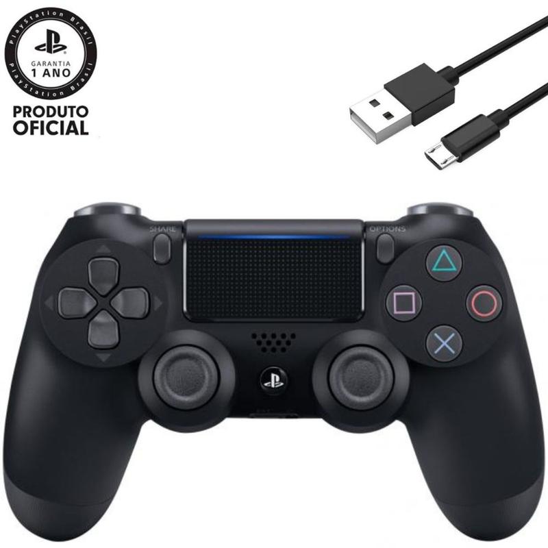 Controle PS4 Original Sony Dualshock 4 Preto Onix Black 12 meses de ...