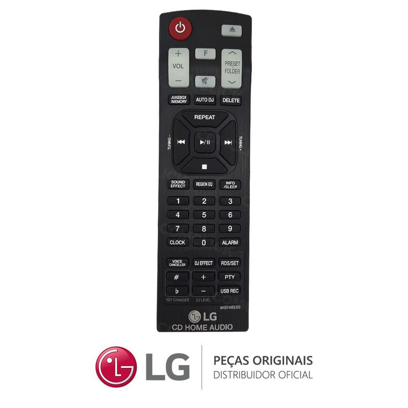 Controle Remoto AKB74955302 Mini System LG CM8360 CM8460 CM9760 OM5560 ...