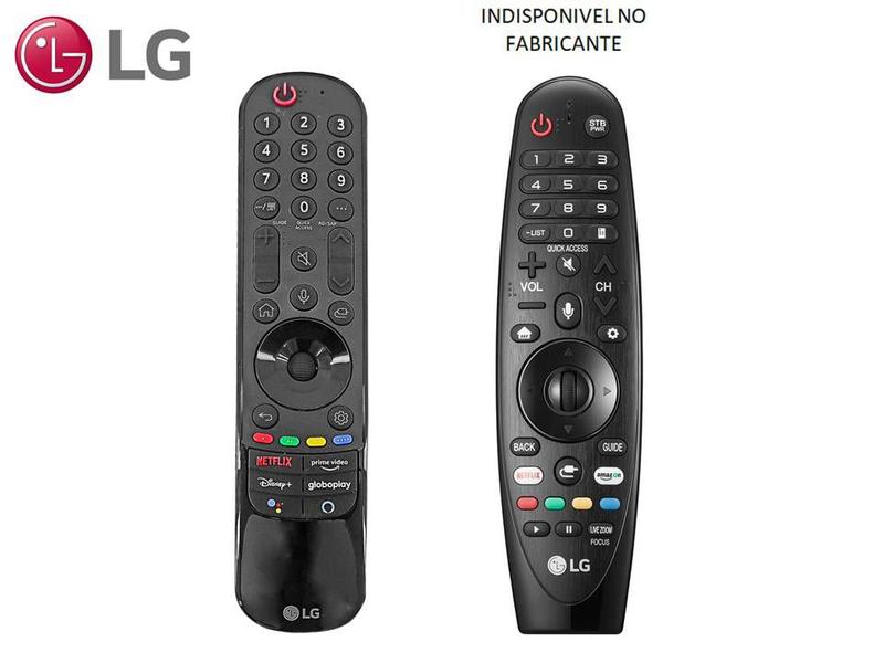 Controle remoto LG AKB7585501 MR20GA OEM Magic TV para 49NANO85UNA OLED55BXPUA e mais - Controle ...