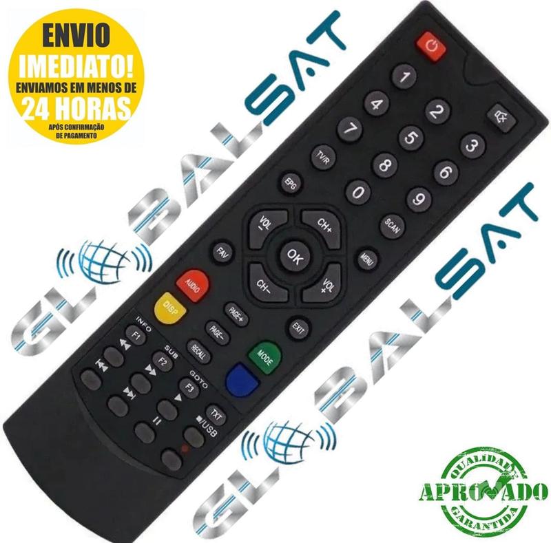 Controle Remoto Receptor Global sat Gs330 Hd - Controle Remoto para ...