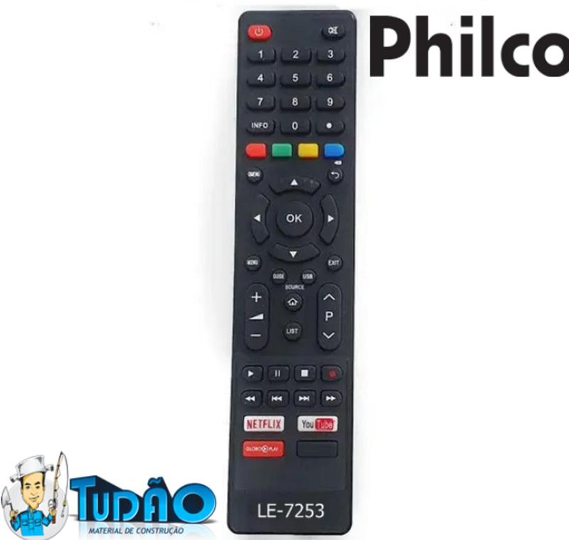 Controle TV Philco Netflix youtube GloboPlay LE-7253 Lelong - Controle Remoto para Tv - Magazine ...