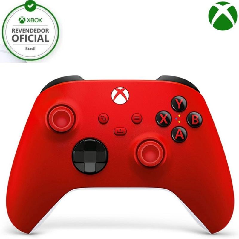 Controle Xbox One e Series Vermelho Com 12 Meses de Garantia - Micro ...