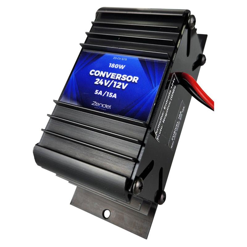 Conversor voltagem automotivo 24v para 12v 5a/15a zd-cv5/15 rádio ...
