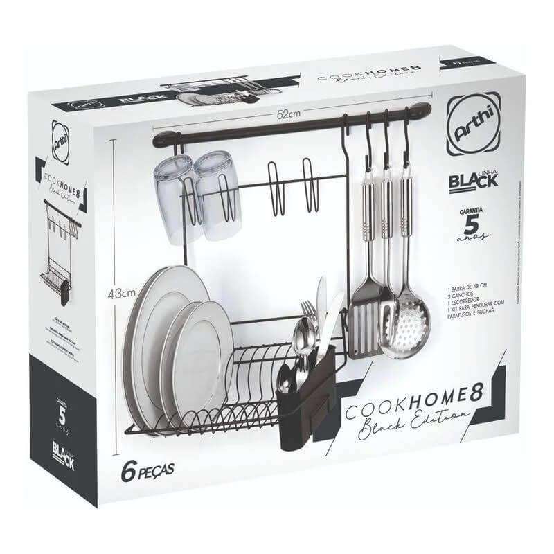 Cook home kit 8 cozinha black edition arthi - Organizadores para Casa ...