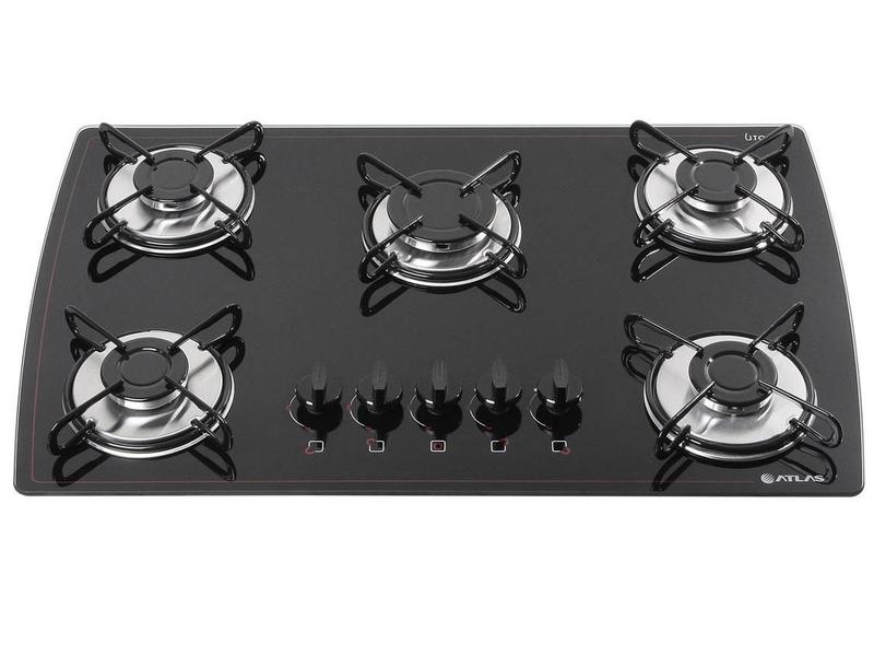 Cooktop 5 Bocas Atlas U.Top 10 a Gás - Acendimento Superautomático ...