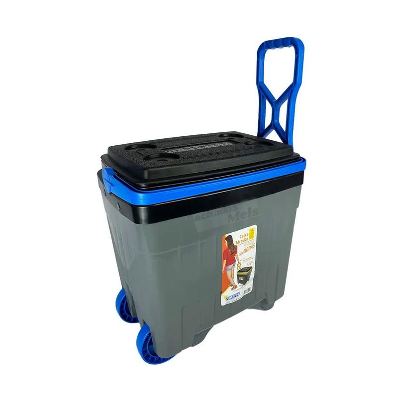 Cooler Caixa Térmica 34 Litros Com Rodas Alça com Trava Antares ...