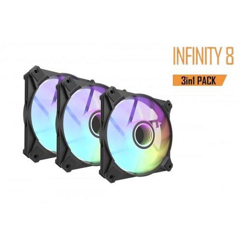 Cooler Fan Aigo Darkflash Infinity 8 Kit 3In1 Blac - Peças para ...