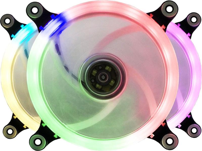 Cooler Fan LED Colorido RGB Ring Para Gabinete Bluecase - Peças para ...