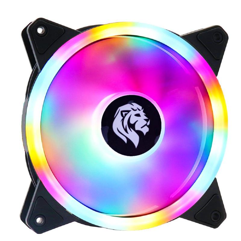 Cooler Fan Rgb Efeito Rainbow Modo Random Para Gabinete Gamer 120MM ...