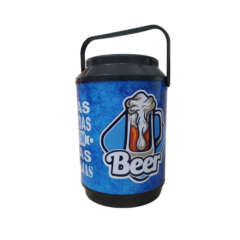 Cooler Redondo Térmico Estampa Azul 10 Litros com Alça - Melhor Preço ...