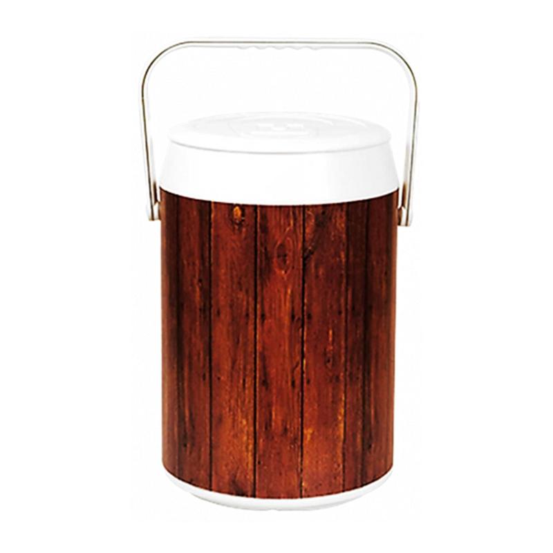 Cooler Térmico Personalizado Estampa de Madeira 22 Litros P até 30 ...