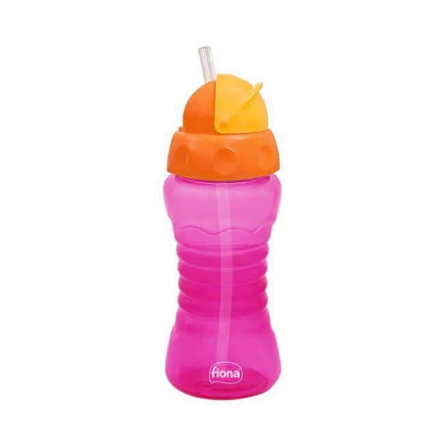 Copo - 270 ml - Fiona - Canudo de Silicone Retratil - Rosa - Fiona ...