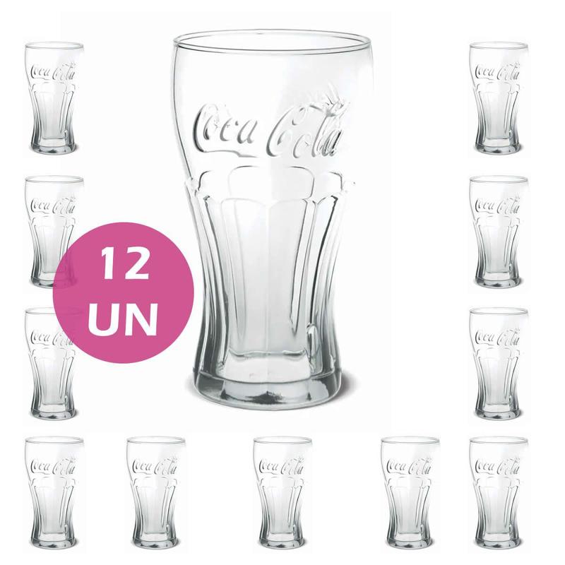 Copo coca cola 470ml vidro nadir kit 12 unidades - Copos - Magazine Luiza
