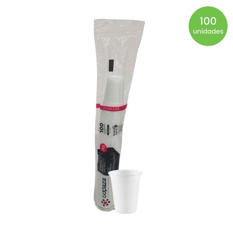 Copo de 180ml branco ABNT 2002 PS Copaza com 100 unidades - Copo Descartável - Magazine Luiza