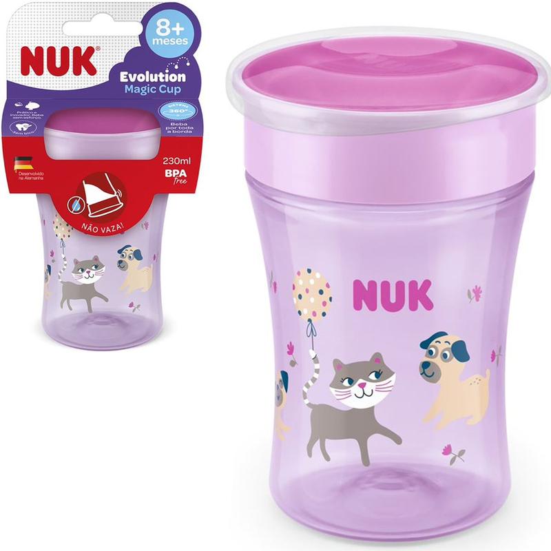 Copo de Bebê Antivazamento Magic Cup 360º Nuk Evolution 230ml - Copos ...