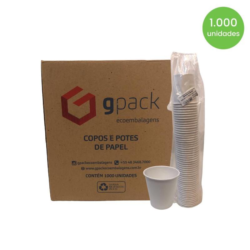 Copo de Papel Branco 120ml Gpack com 1.000 unidades - Copo Descartável - Magazine Luiza
