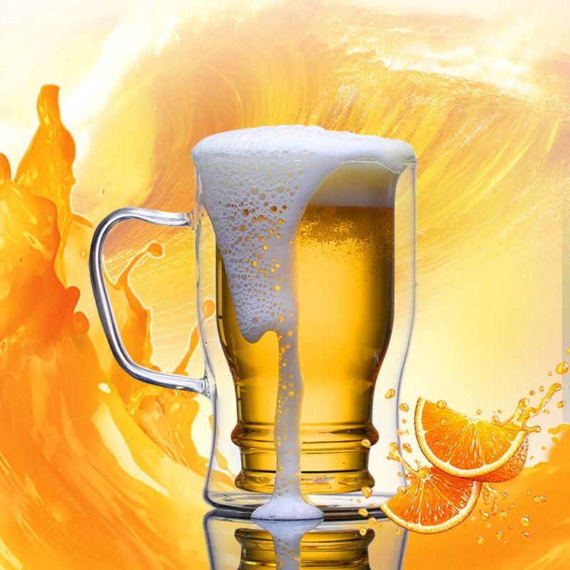 Copo de vinho criativo de copo de cerveja invertido para café Canecas ...