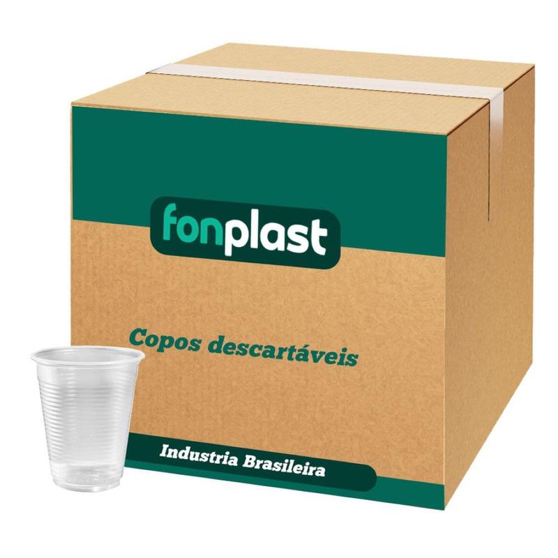 Copo Descartável 200ml Transparente Fonplast 2500 Unidades - Copo Descartável - Magazine Luiza
