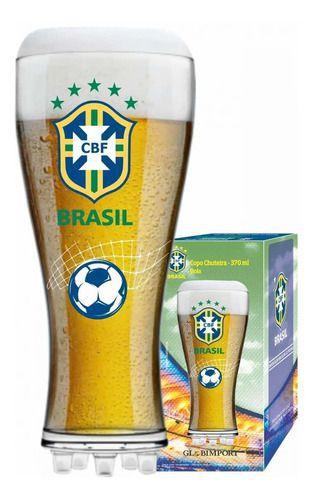 Copo do Brasil Bandeira para Cerveja - 370ml Bola - Globimport - Copos ...