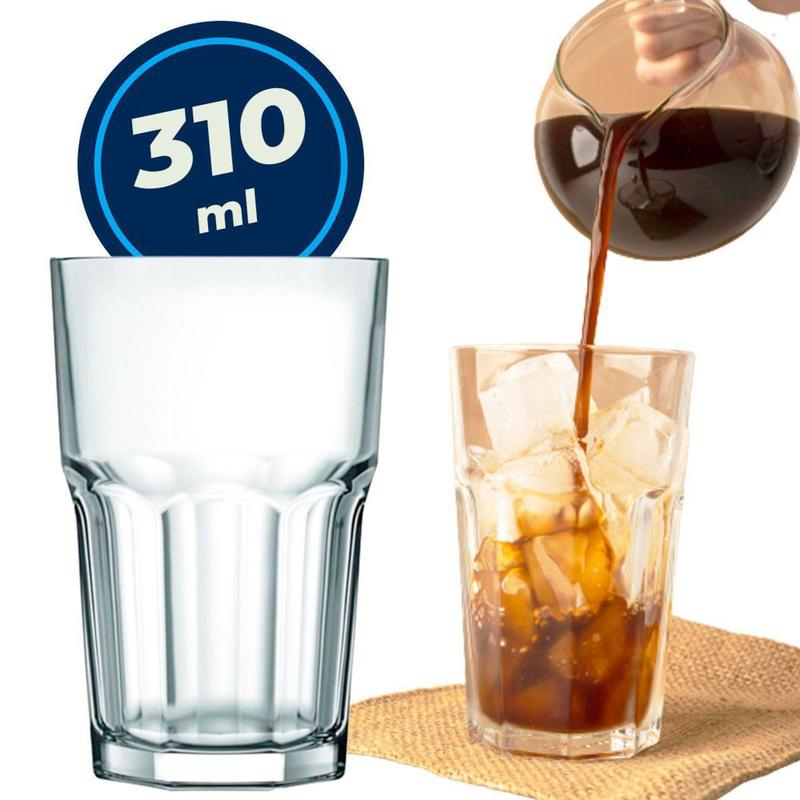 Copo em vidro transparente 310ml c/ detalhes em alto relevo - 123 Util - Copos - Magazine Luiza