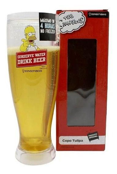 Copo Simpsons Homer P/ Freezer Congelante C/ Tampa 400ml - Zona ...