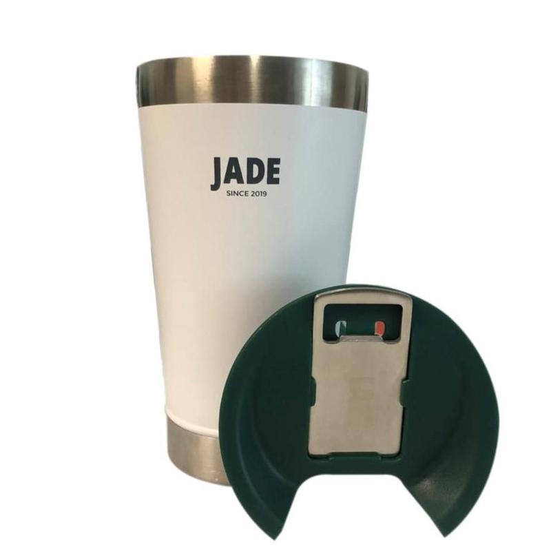 Copo Térmico Jade Estilo Stanley Inox Com Tampa 473Ml Branco - Copo de ...