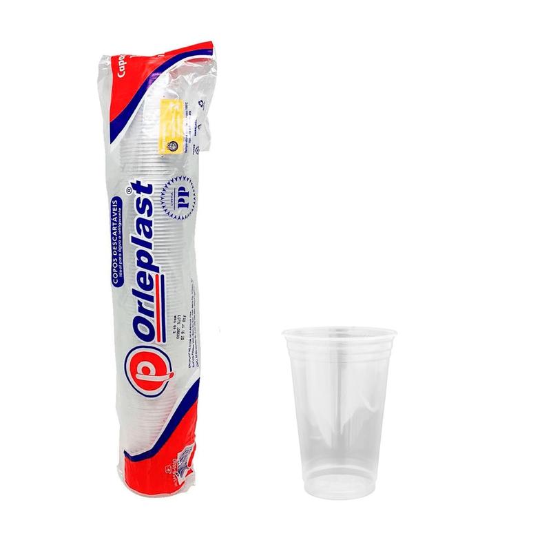 Copo Transparente (PP) 330mL com 50 unidades Orleplast - Copos - Magazine Luiza