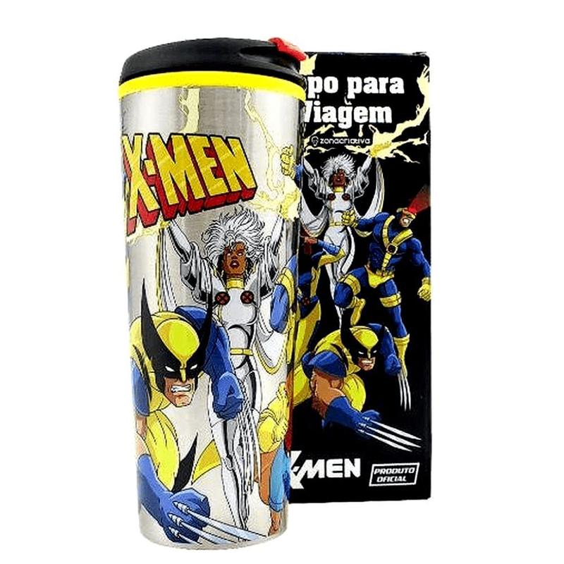 Copo Viagem Metal X-Men Turma de Mutantes 450ml - Zona Criativa - Copo ...
