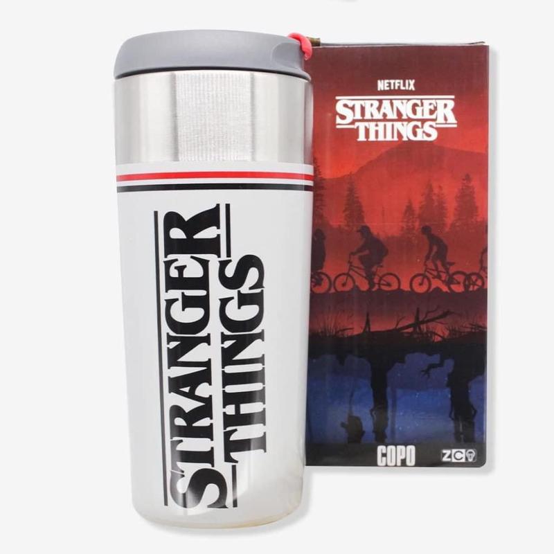 Copo Viagem Slim Stranger Things - Logo - 300ml - Zona Criativa - Copo ...
