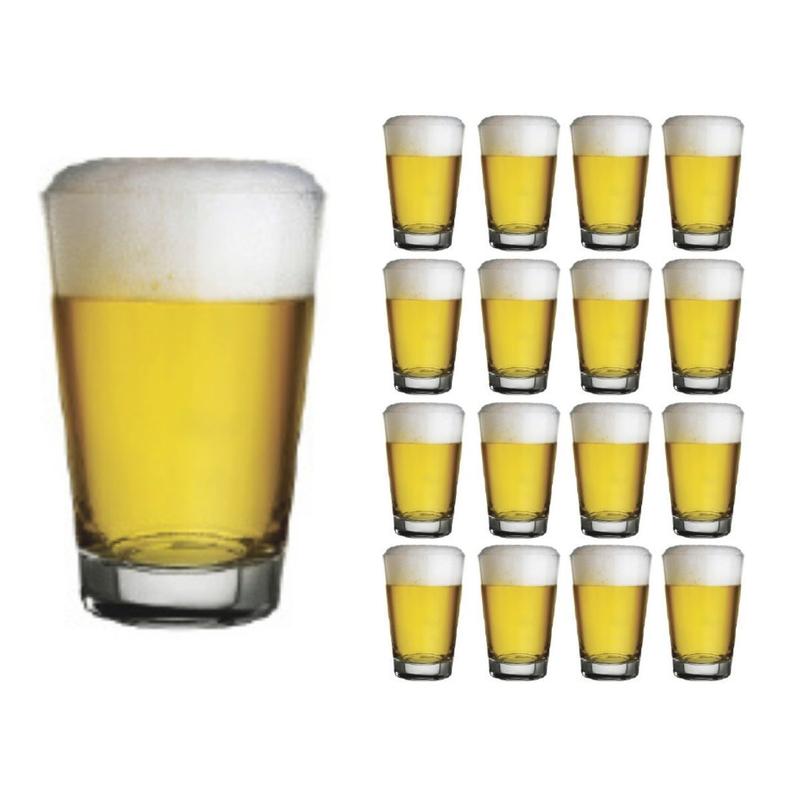 Copo Vidro 350ml Caldereta Cerveja Transparente Luxo - 18 Un - NADIR ...