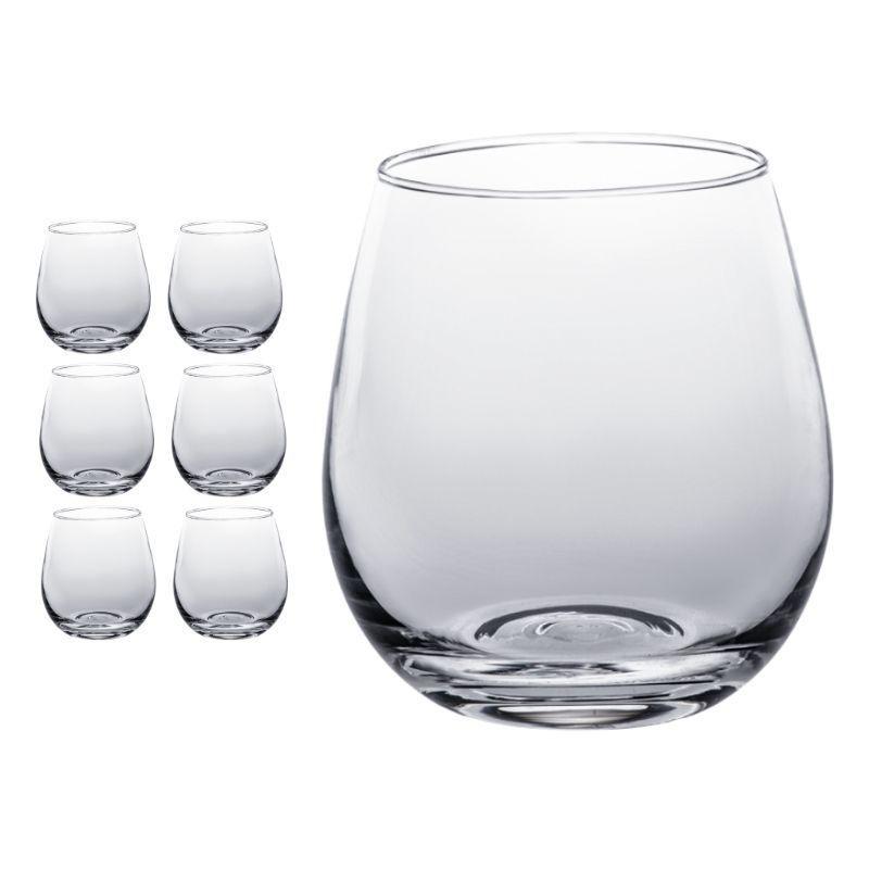 Copo Vidro 450ml VIENA COLOR jogo com 6 Cinza - Casa Linda - Copos ...