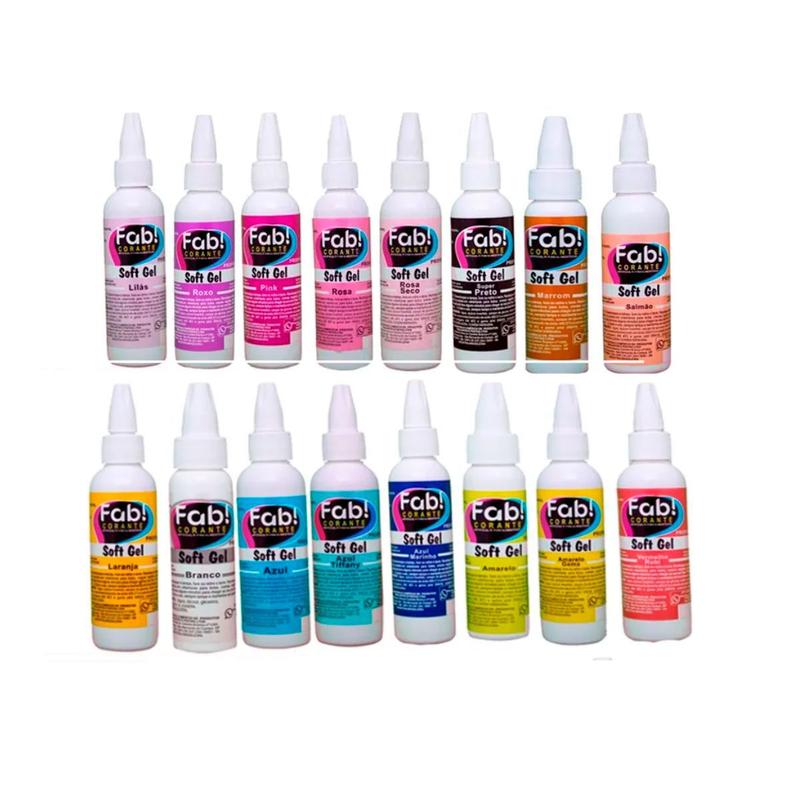 Corante Alimentício em Soft gel Fab Cores Diversas 25g - Corante ...