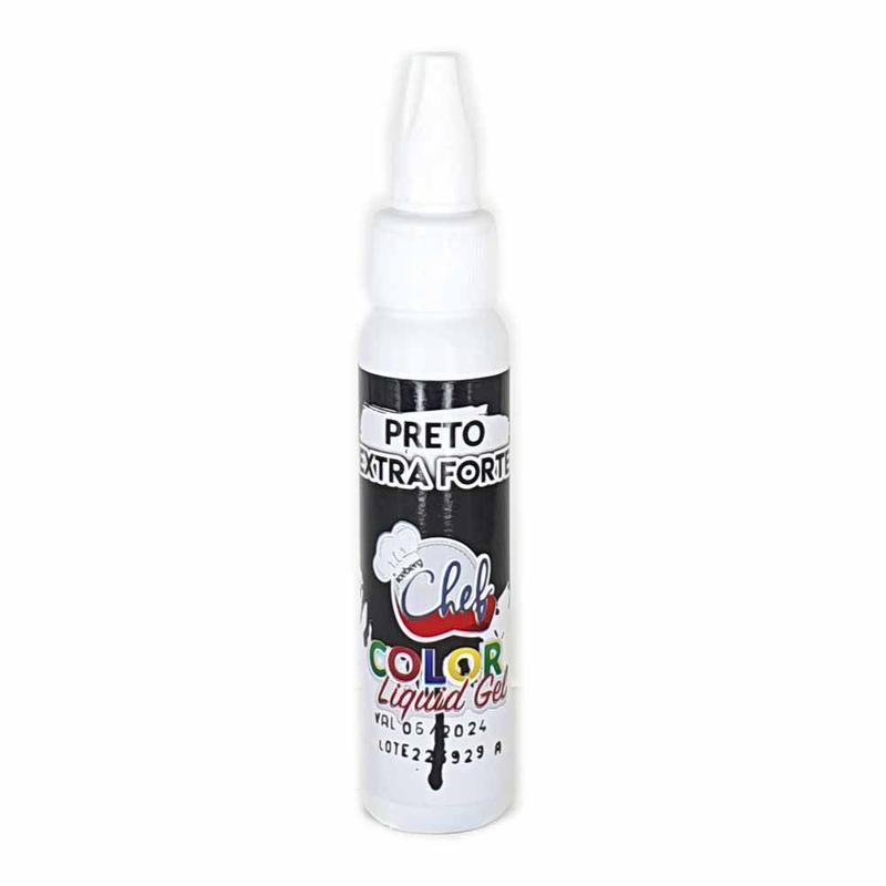 Corante Líquido Gel Cor Forte Preto 25g - Iceberg Chef - Corante ...