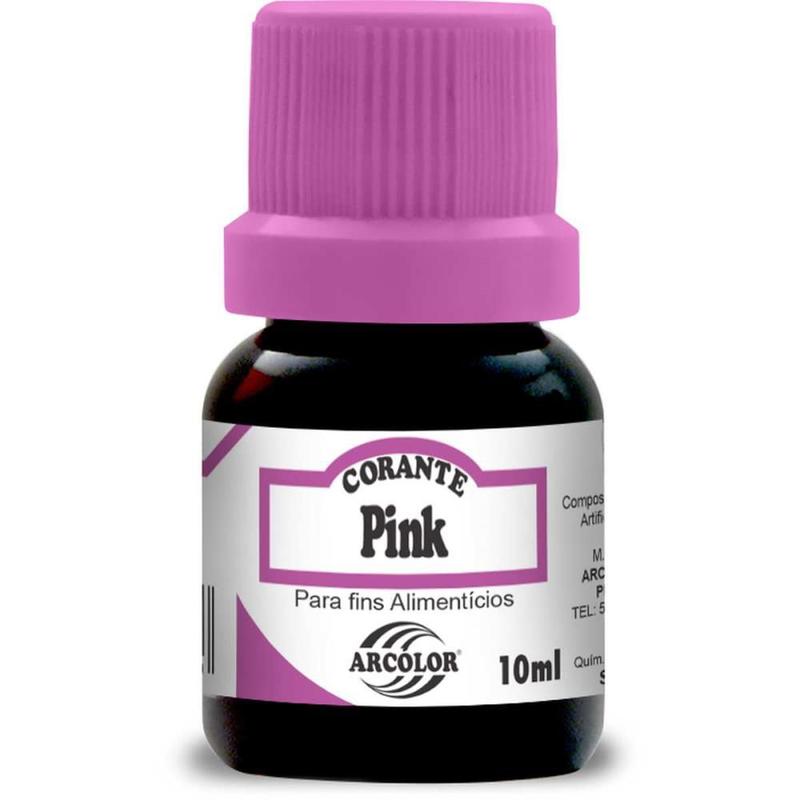 Corante Liquido PINK 10ML. - Arcolor - Corante Alimentício - Magazine Luiza