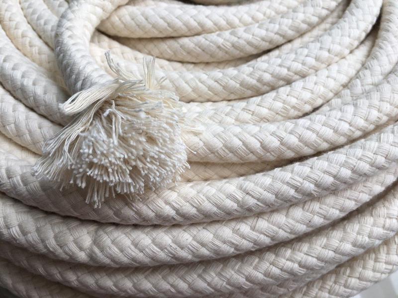 Corda 100% Algodão Grossa Trançada Decora Ambiente 16mm, 15m - Mandala ...