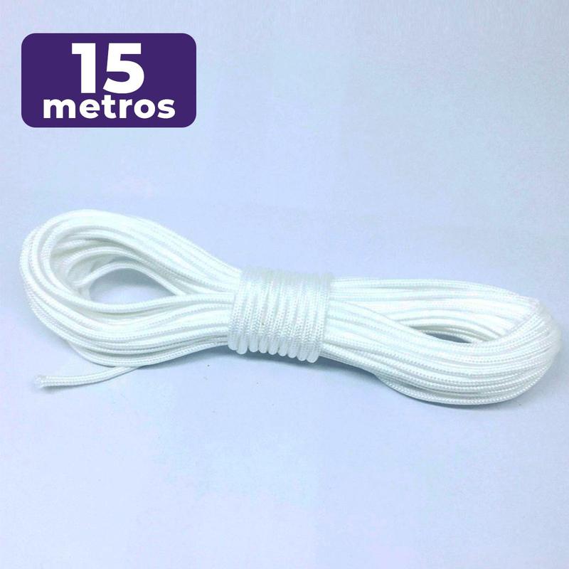Corda De Varal Teto Parede 15 Metros Resistente Lavanderia - Secalux ...