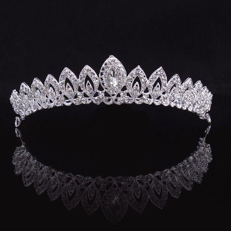 Coroa Tiara Cabelo Noiva Strass Prata Luxo Debutante - DeCastro joias ...