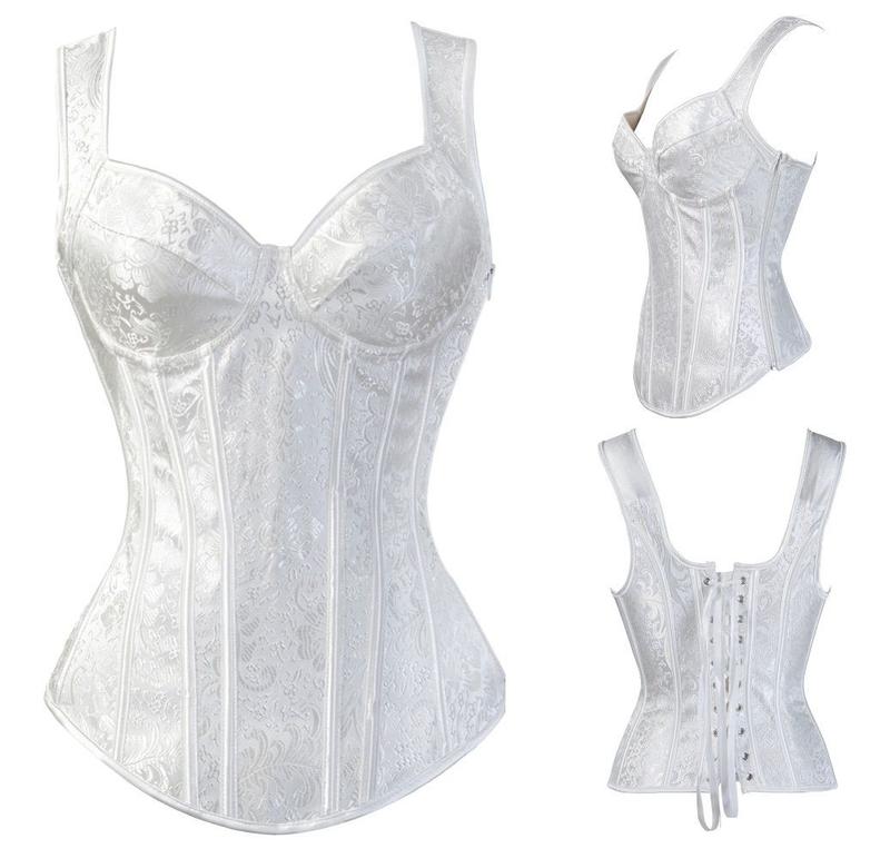 Corpete Corset Corselet Espartilho Redutor Modelador Bojo Alça Floral ...