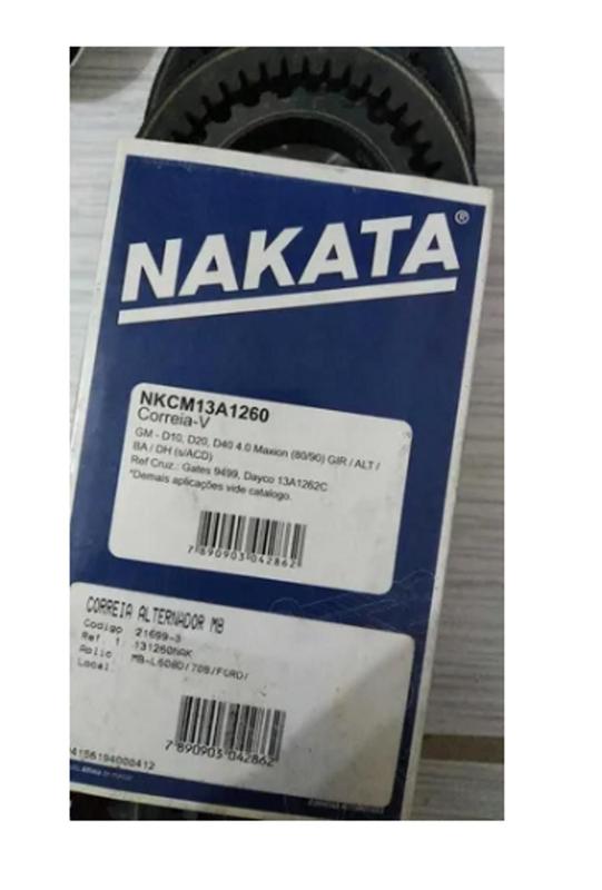 Correia Alternador Mb 608/gm D10/d20/d40 13x1260 - Nakata - Correia do Alternador Automotivo ...