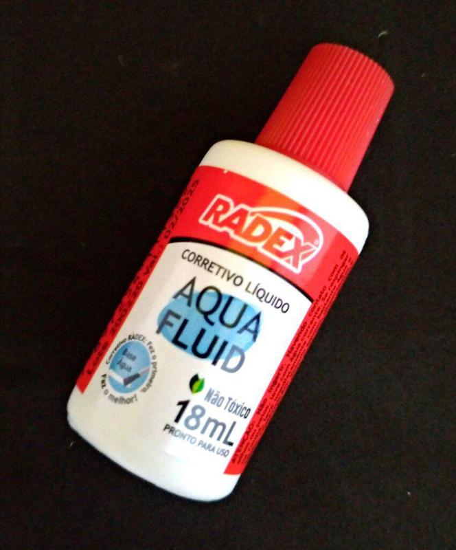 Corretivo Líquido 18ml Aqua Fluid - Radex - Corretivo Escolar ...