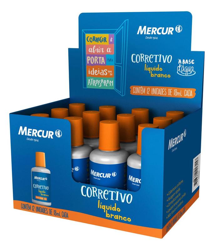 Corretivo Liquido Executive 18Ml - Mercur - Corretivo Escolar ...