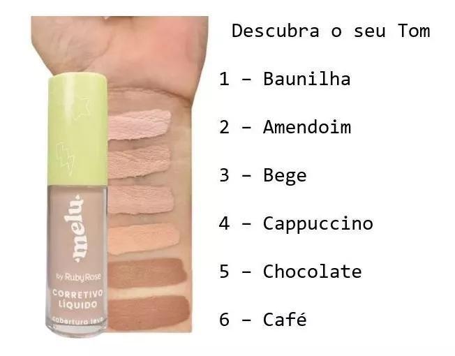 Corretivo líquido Melu - Ruby Rose - Corretivo Facial - Magazine Luiza