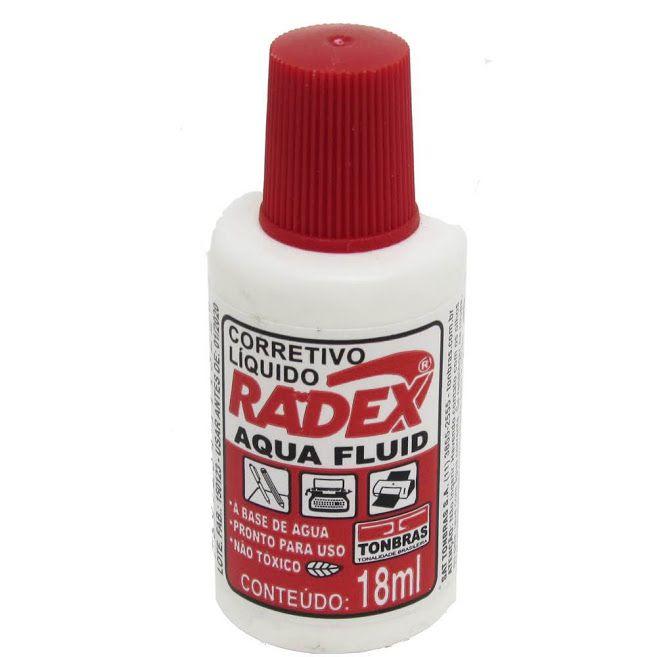 Corretivo Líquido Radex Aqua Fluid C/ 18ml - Corretivo Escolar ...