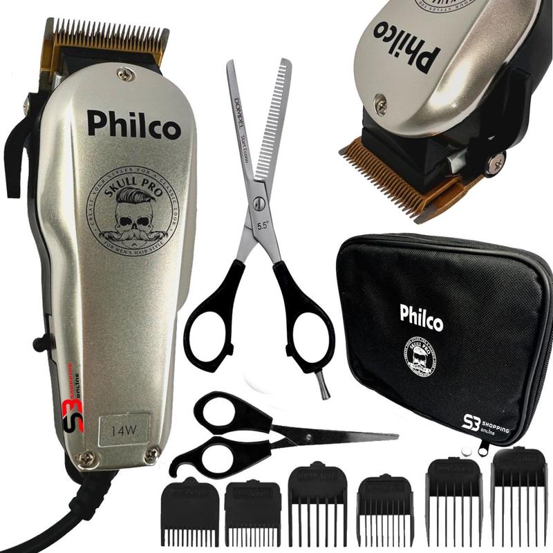 Cortador de cabelos 14w profissional e tesoura desbaste nfe - Philco ...