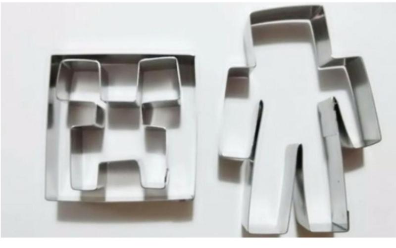 Cortador Minecraft (Biscoito e Pasta Americana) 2 Peças Em Inox ...