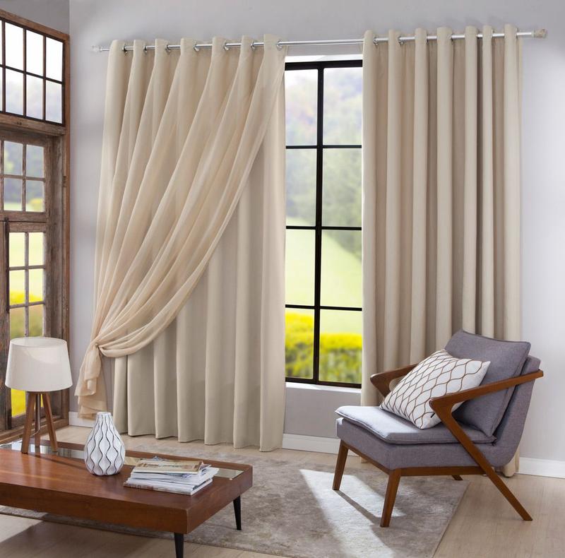 Cortina Blackout C/ Tecido Voil 2,80 X 1,60 Veda Luz Carminha - MC ...