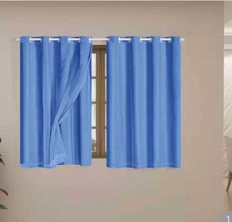 Cortina blackout com Voil janela 2,80m x 1,80m - Crislar - Cortinas ...