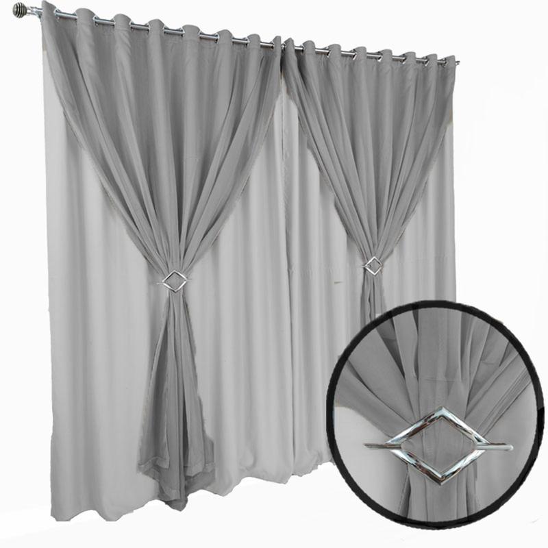 Cortina Blackout Em Tecido Berlim 6x2,50 corta luz cinza - Enxovais ...